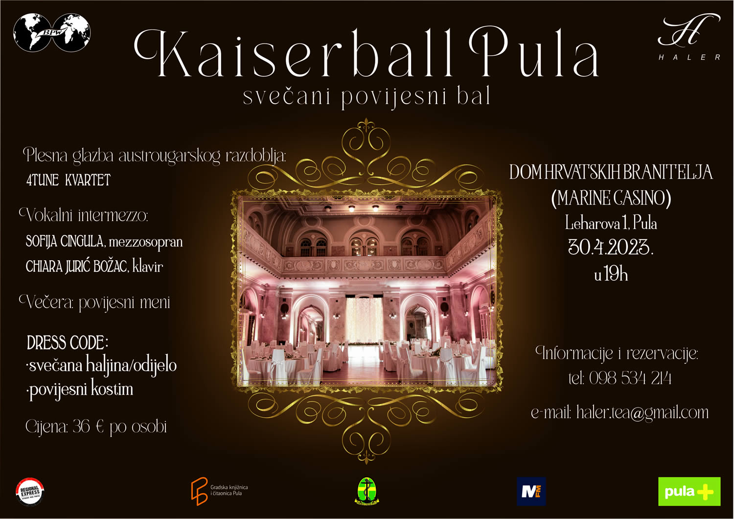 Pozivnica za Kaiserball 2023. - BPW Pula